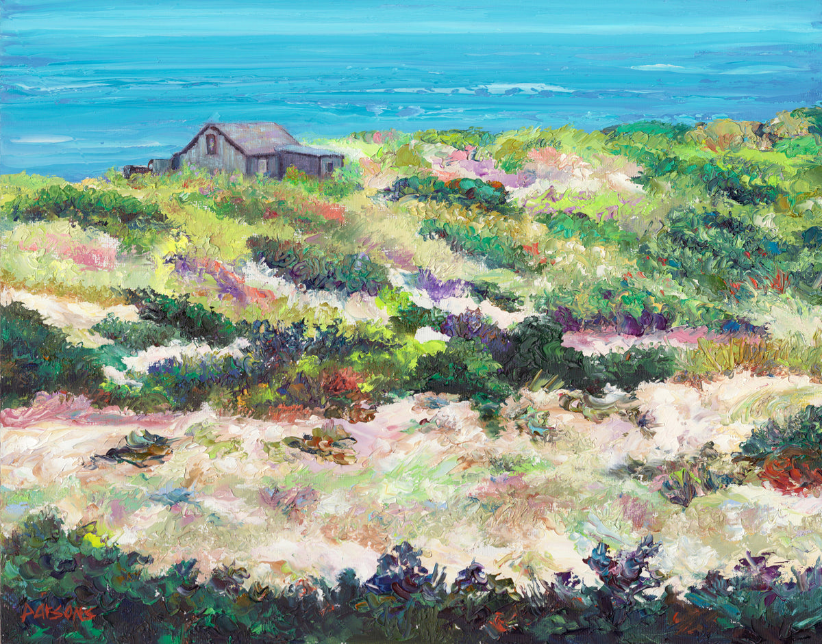 Cape Cod Painting. Artist's Shack, Marconi Point, Cape Cod National Se ...